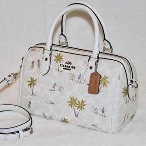 Coach | Bags | Nwt Coach Rowan Satchel In Signature Canvas With Hawaiian Hula Print | Poshmark